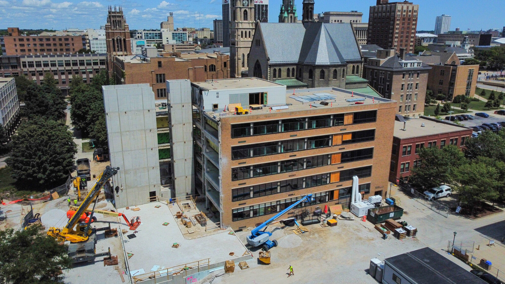 Construction on Straz Hall, college’s future home, accelerates; move-in ...