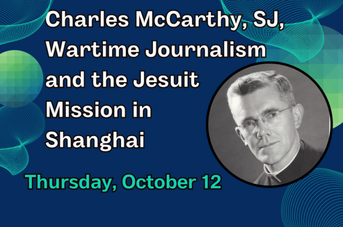 Lecture on alumnus and wartime journalist Rev. Charles McCarthy, S.J ...