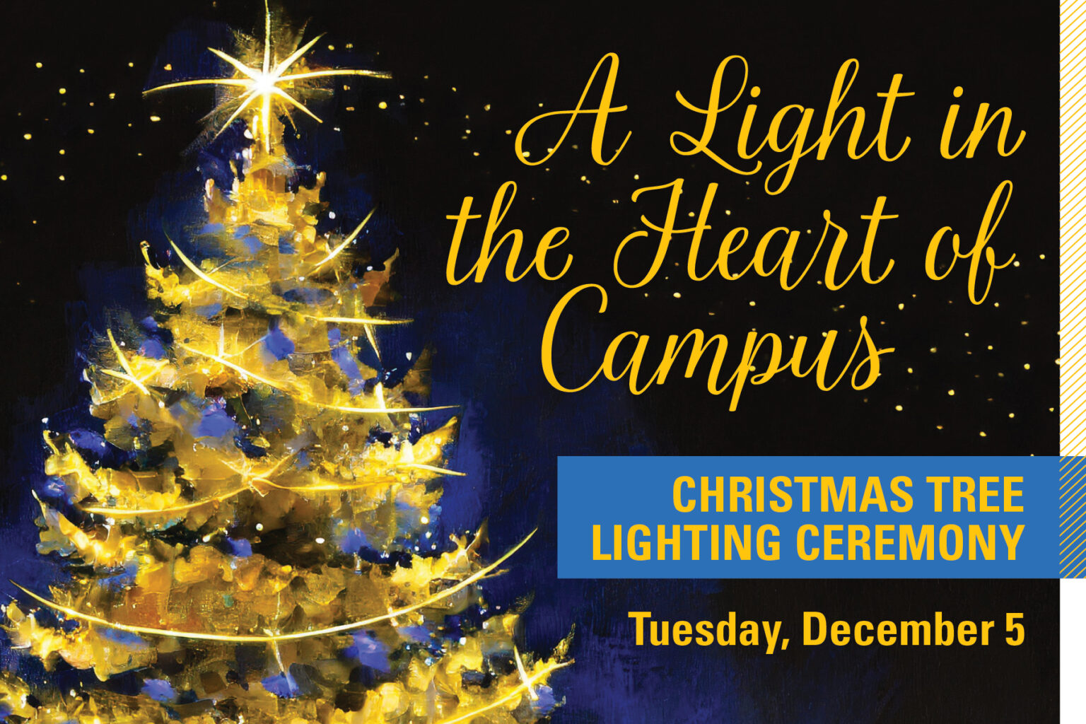 University Christmas tree lighting outside St. Joan of Arc Chapel, Dec ...