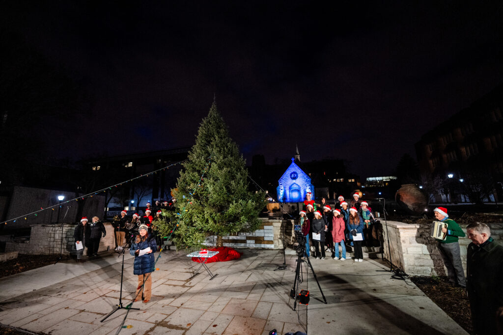 Photo gallery: 2023 University Christmas tree lighting | Marquette Today