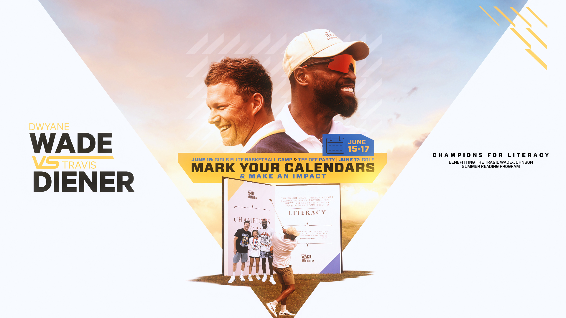 Wade vs. Diener to raise money for youth literacy programs, June 15-17 ...