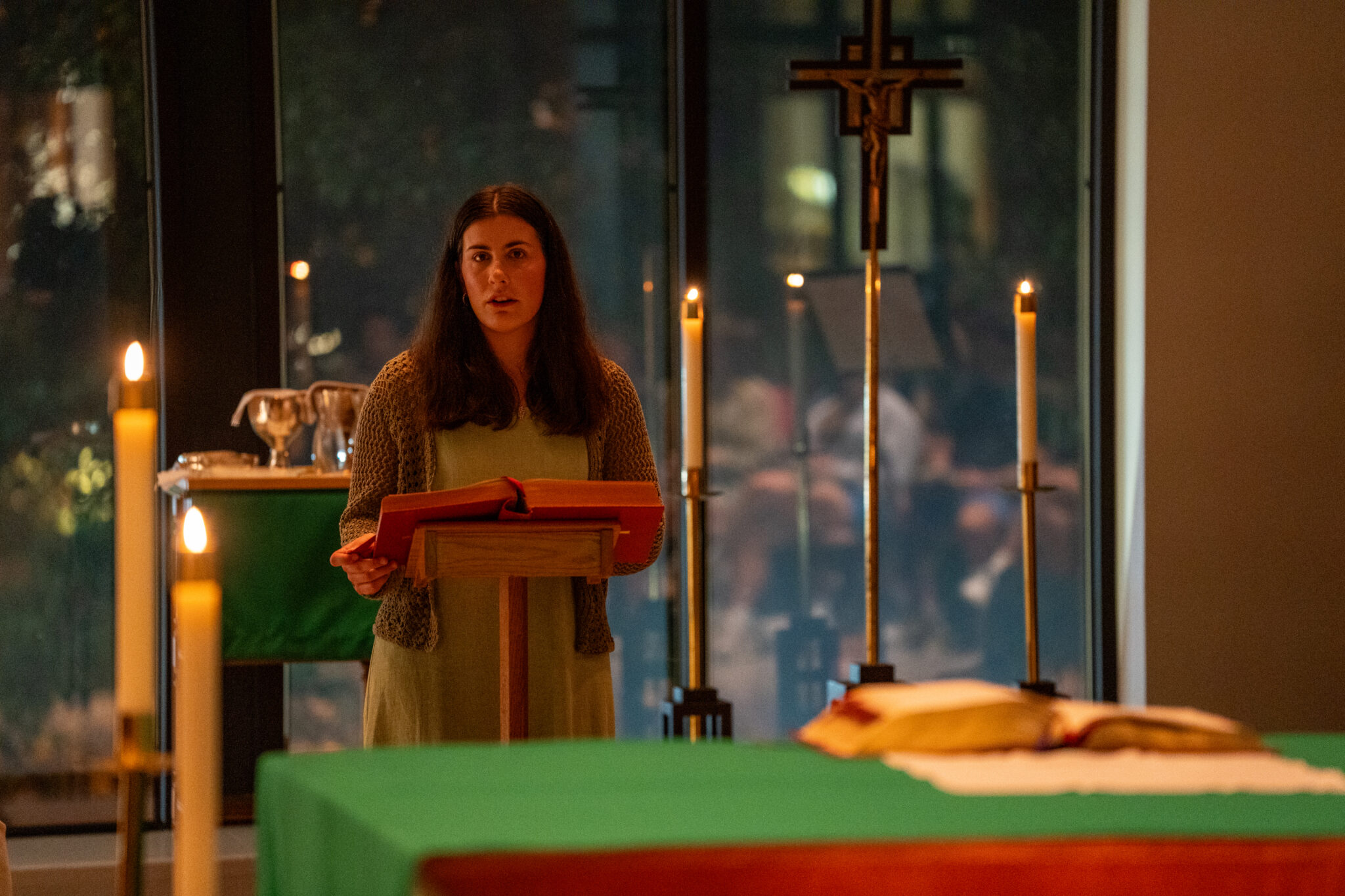 Chapel of the Holy Family re-opens with candlelight Mass | Marquette Today