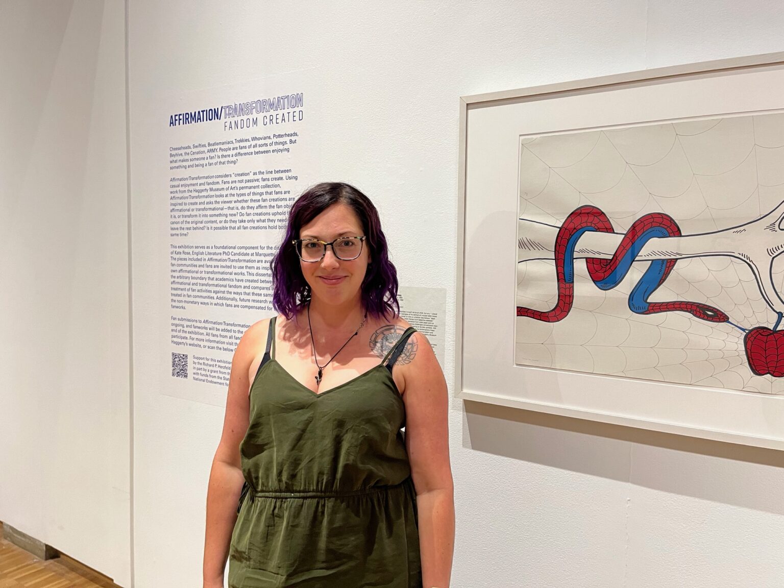 Kate Rose, doctoral student in the Department of English, puts fandom on display at the Haggerty ...