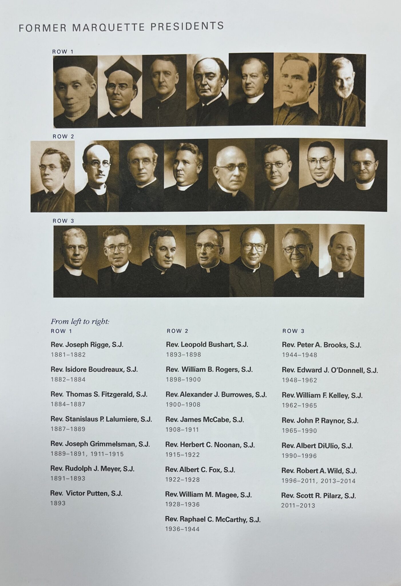 A brief history of presidential inaugurations at Marquette University ...