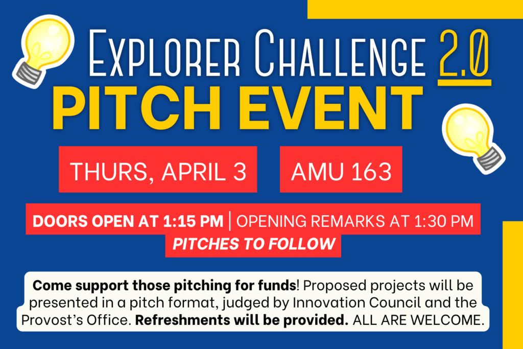 Explorer Challenge 2.0 pitch event, April 3 | Marquette Today