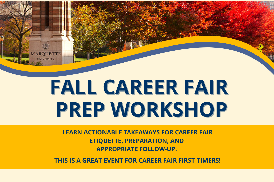 Fall career fair prep workshop, Sept. 10 | Marquette Today