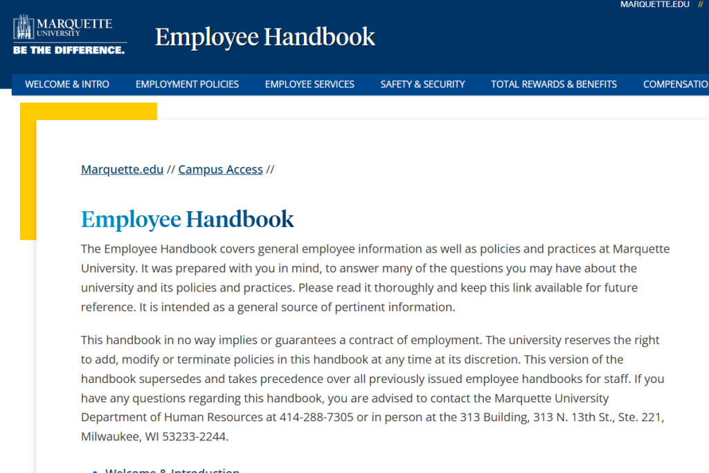 Human Resources updates: Employee Handbook available in new online ...