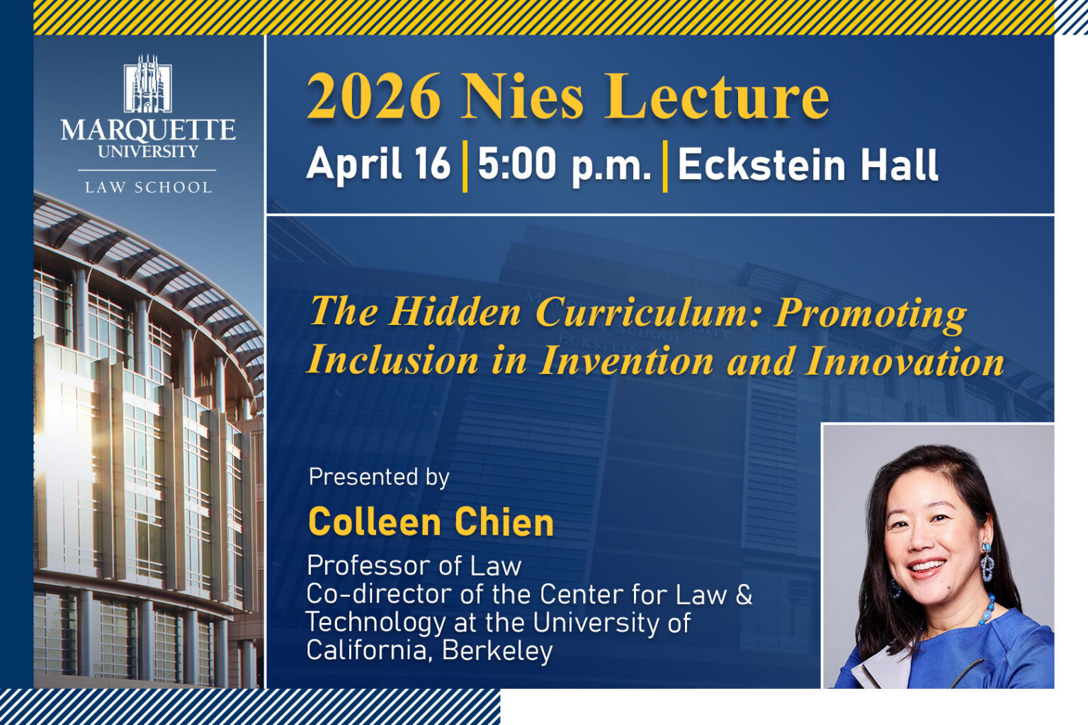 Law School to host 2026 Nies Lecture, April 16 | Marquette Today