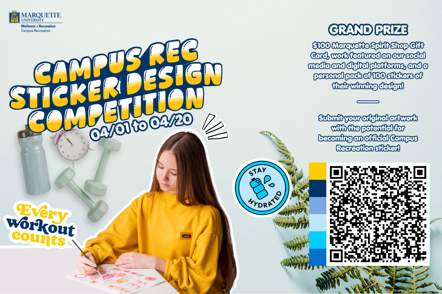 Showcase Your Art: Campus Recreation sticker competition | Marquette Today